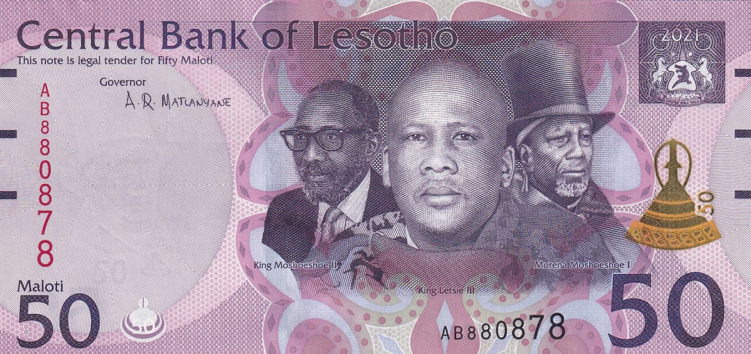 Lesotho new note family (B227a – B231a) confirmed introduced on 23.12. ...
