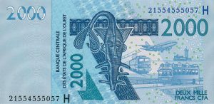 West African States (Niger) new sig/date (2021) 2,000-franc note ...