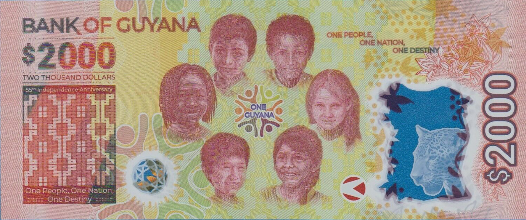 Guyana New 2 000 dollar Commemorative Polymer Note B121a Confirmed Guyana New 2 000 dollar Commemorative Polymer Note B121a Confirmed