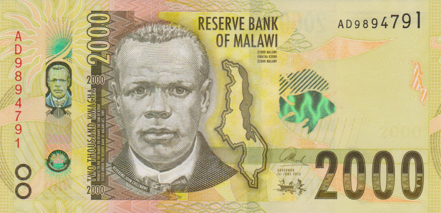 Malawi new 2,000-kwacha note (B163a) confirmed – BanknoteNews