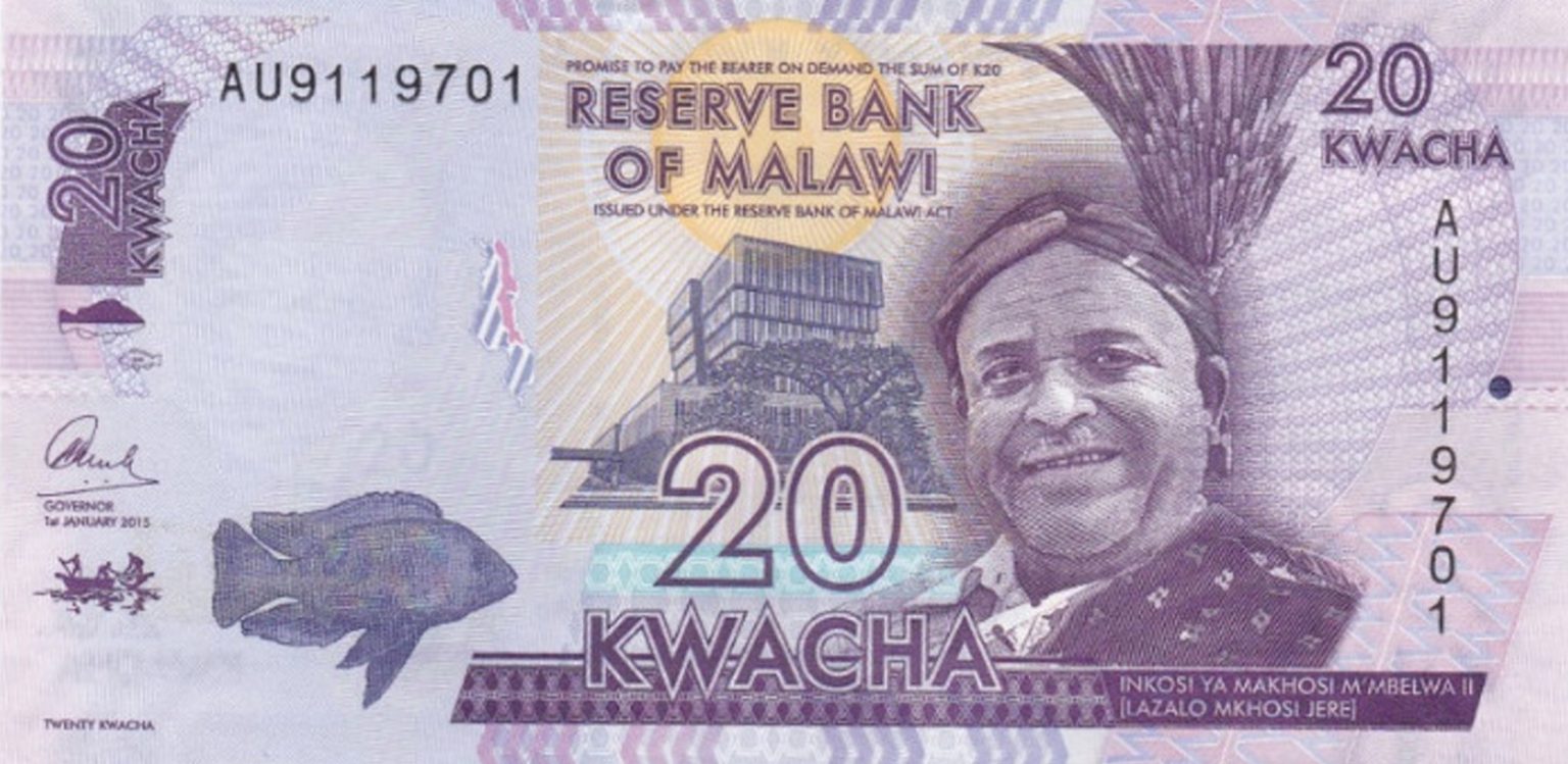 Malawi new date (01.01.2015) 20-kwacha note (B157b) confirmed ...
