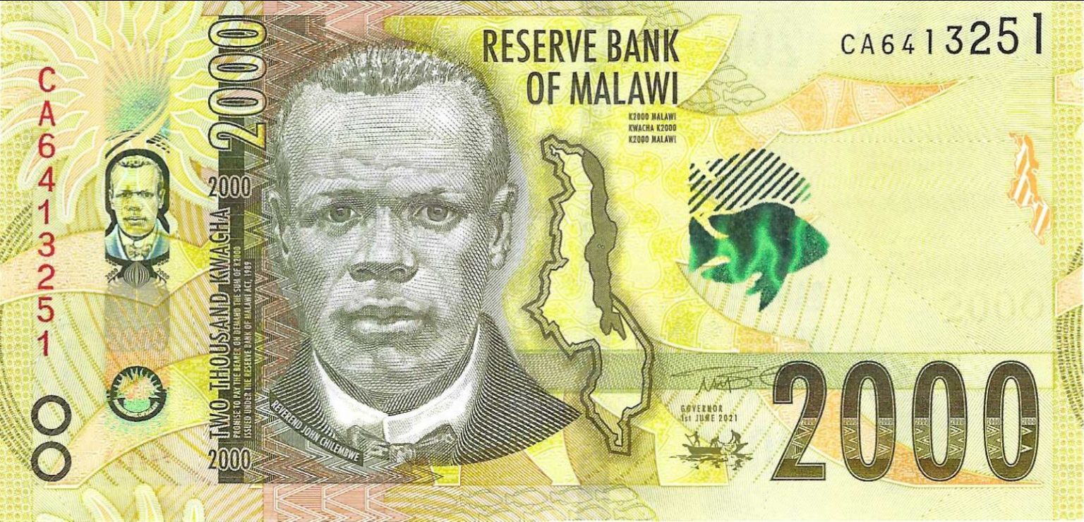 Malawi new sig/date (01.06.2021) 2,000-kwacha note (B163e) confirmed ...