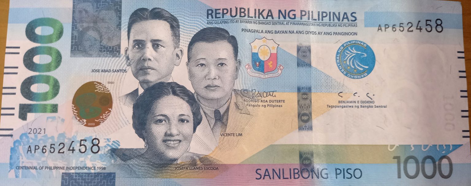 Philippines new date (2021) 1,000-peso note (B1094b) confirmed ...