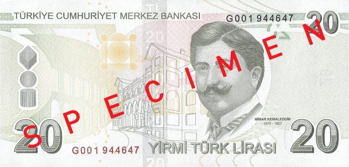 Turkey new signature 20-lira note (B302f) confirmed – BanknoteNews