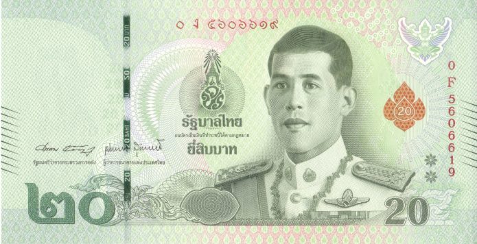 Thailand new signature 20-baht note (B193e) confirmed – BanknoteNews