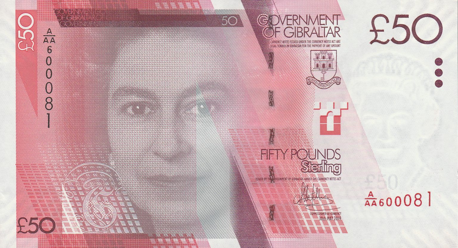 Gibraltar new sig/date (30.05.2019) 50-pound note (B133b) confirmed ...