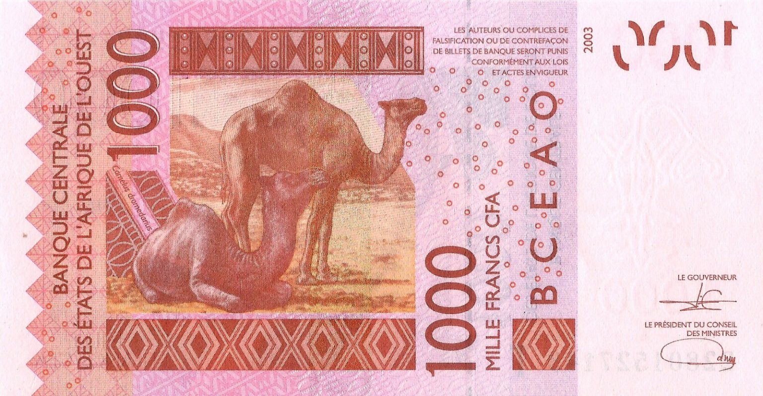 West African States (Togo) new date (2022) 1,000-franc note (B121Tv ...