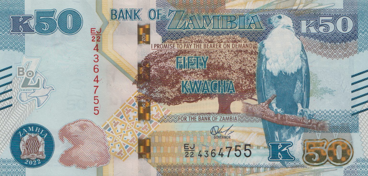 Zambia new date (2022) 50-kwacha note (B169c) confirmed – BanknoteNews
