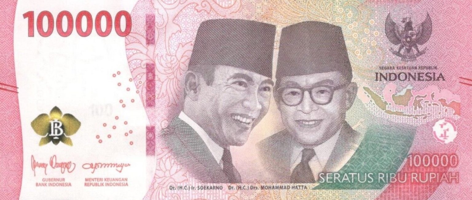 Indonesia new 100,000-rupiah note (B623a) confirmed introduced on 18.08 ...
