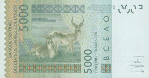 West African States (Guinea-Bissau) new date (2021) 5,000-franc note ...