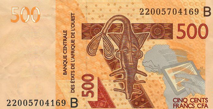 West African States (Benin) new date (2022) 500-franc note (B120Bk ...