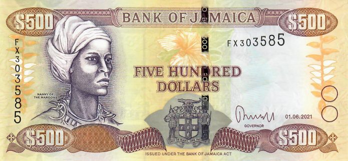 Jamaica new date (01.06.2021) 500-dollar note (B240m) confirmed ...