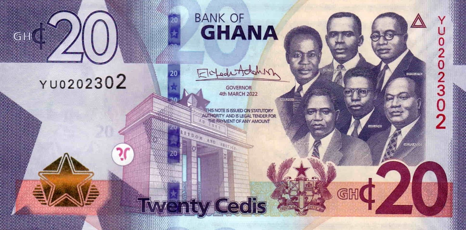 Ghana new date (04.03.2022) 20-cedi note (B158b) confirmed – BanknoteNews