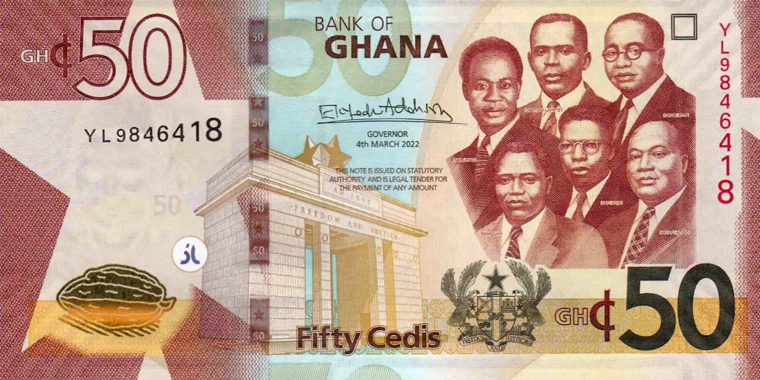 Ghana new date (04.03.2022) 50-cedi note (B159b) confirmed – BanknoteNews