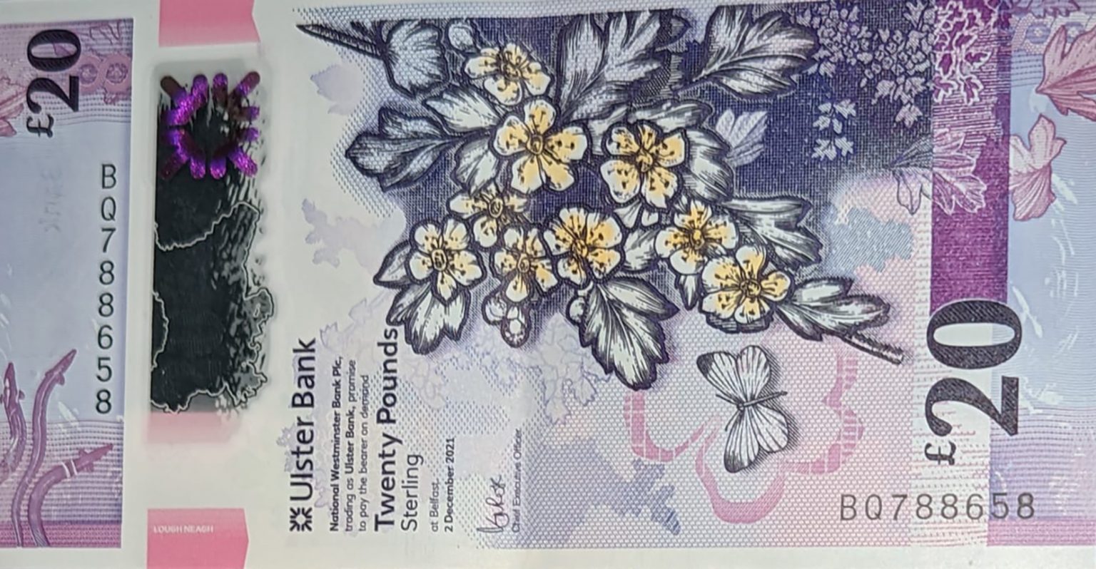 Northern Ireland Ulster Bank new sig/date (02.12.2021) 20-pound polymer ...