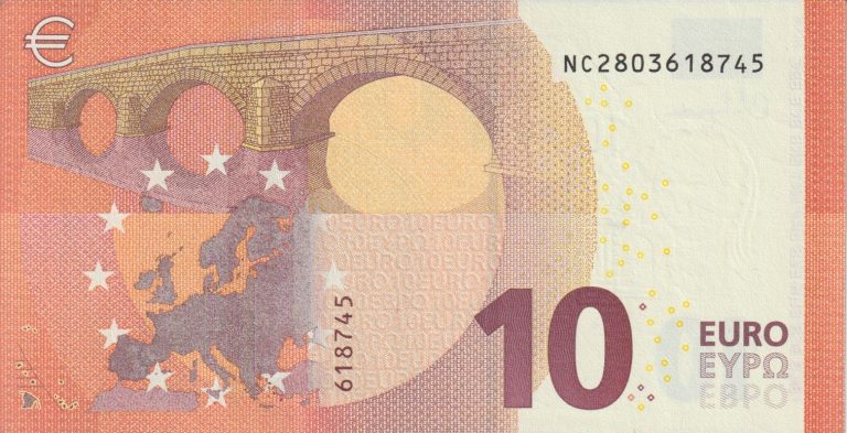 European Monetary Union new signature 10-euro note (B109n4) confirmed ...