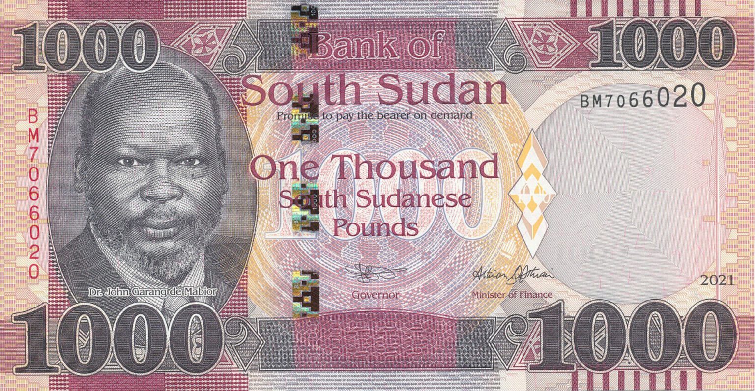 South Sudan new sig/date (2021) 1,000-pound note (B117b) confirmed ...
