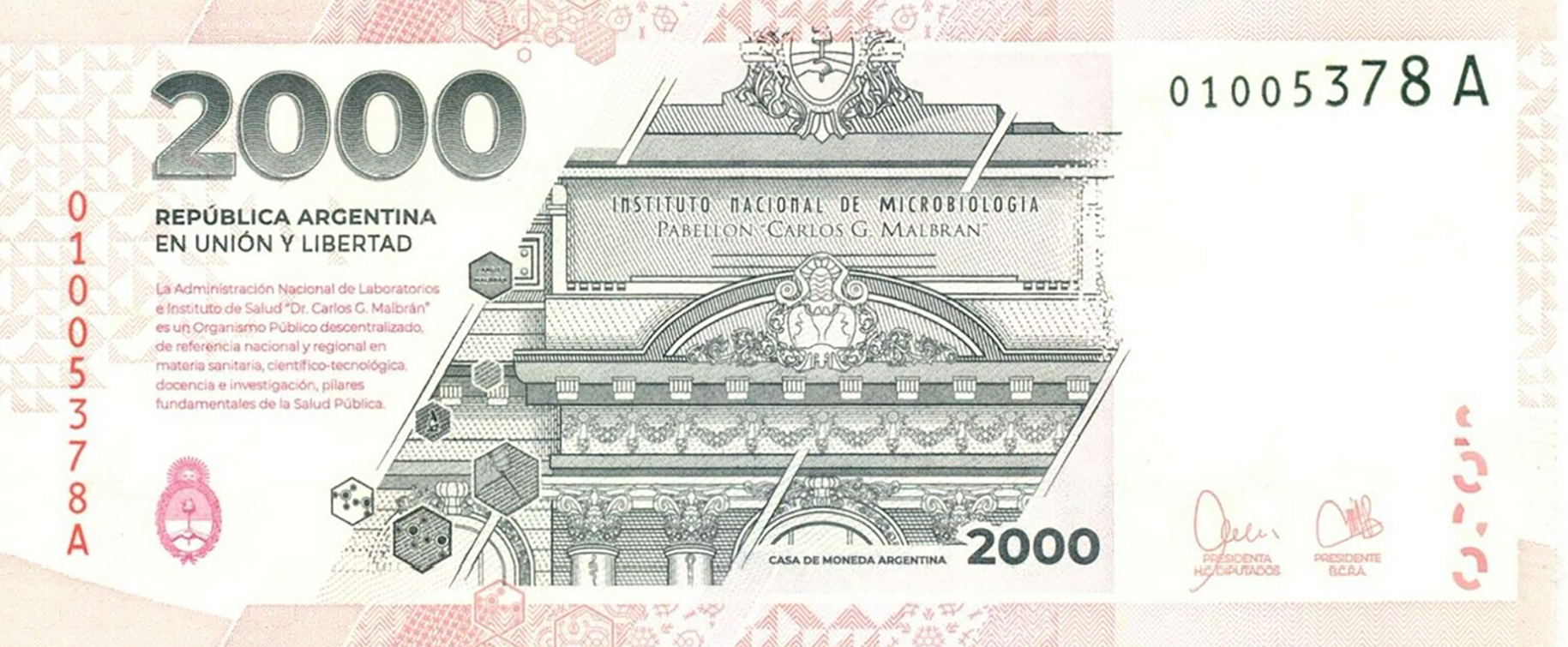 Argentina new 2,000-peso note (B427a) confirmed introduced 22.05.2023 ...