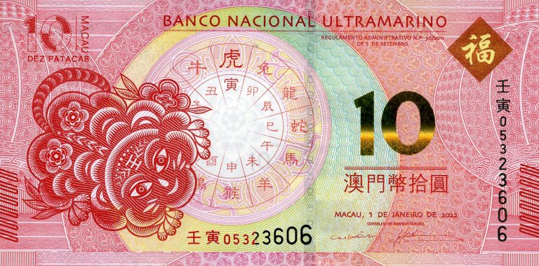 Macau (BNU) new 10-pataca note (B084a) confirmed – BanknoteNews