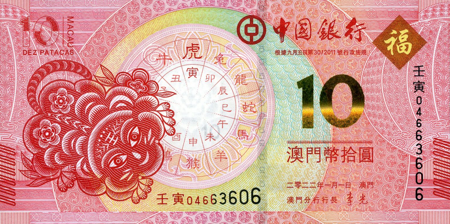 Macau (BOC) new 10-pataca note (B229a) confirmed – BanknoteNews