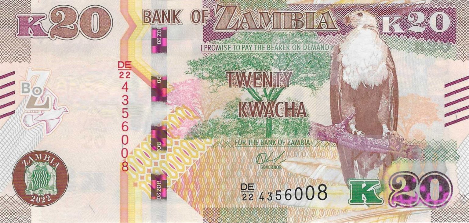 Zambia new date (2022) 20-kwacha note (B168c) confirmed – BanknoteNews