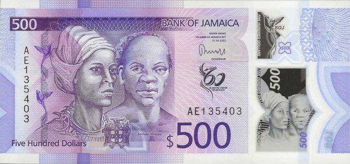 Jamaica new polymer 500-dollar note (B253a) confirmed – BanknoteNews
