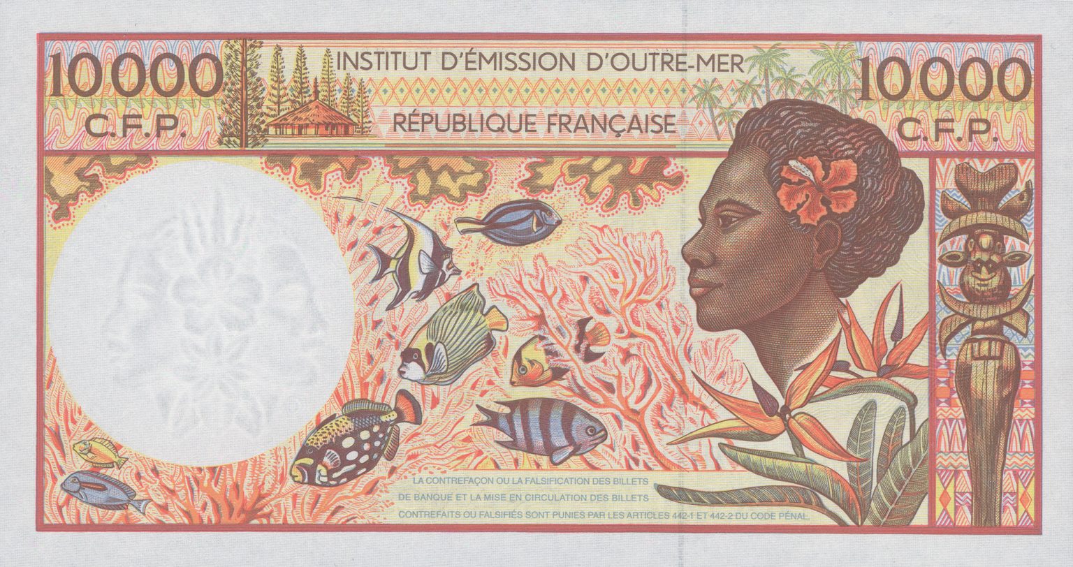 French Pacific Territories new signature 10,000-franc note (B104g ...