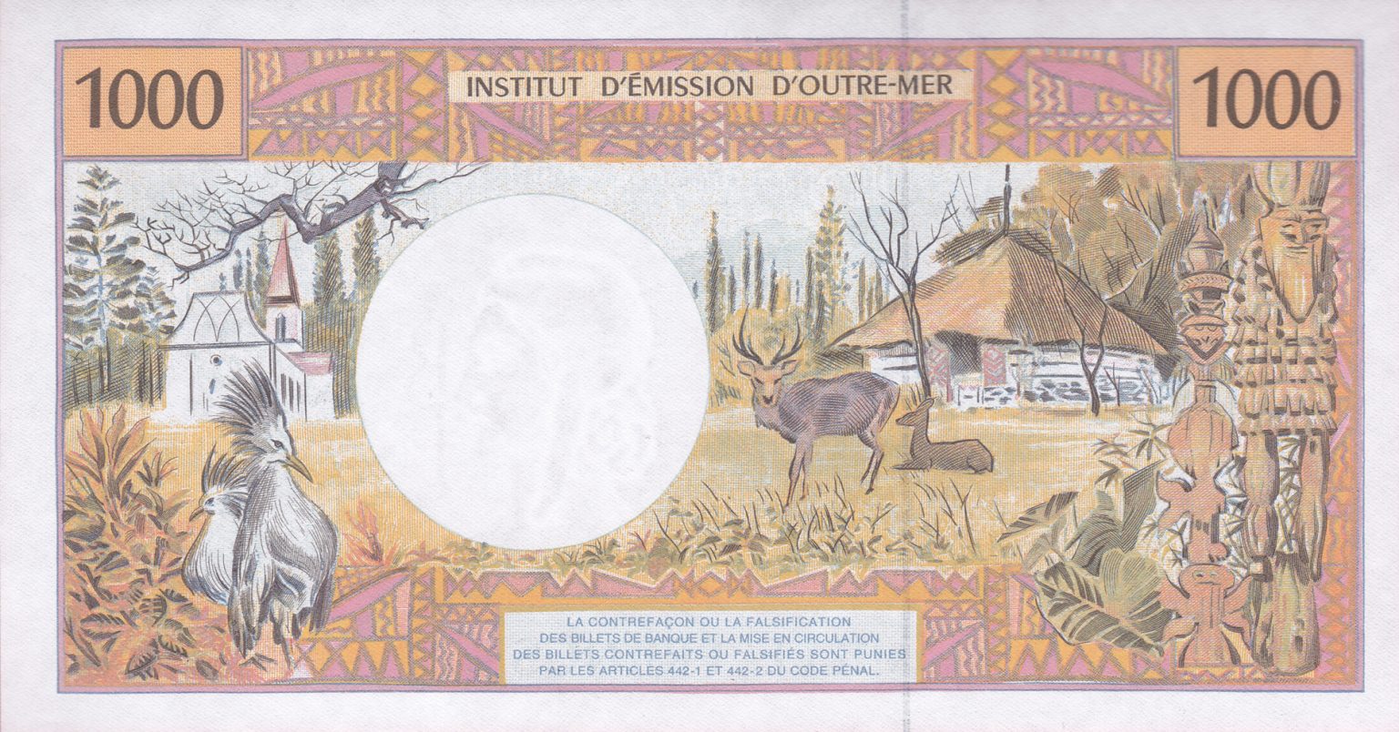 French Pacific Territories new signature 1,000-franc note (B102l ...