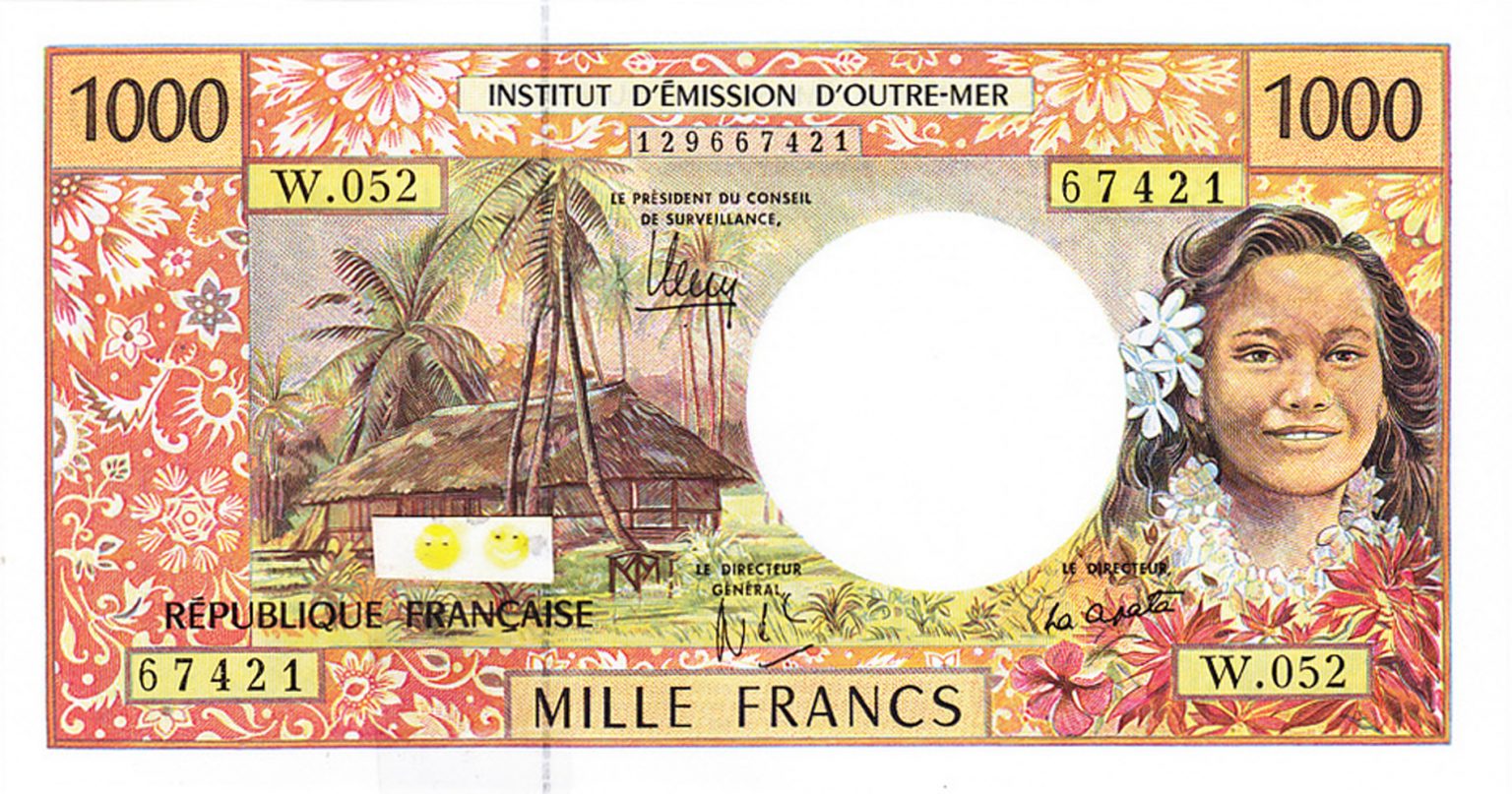 French Pacific Territories new signature 1,000-franc note (B102m ...