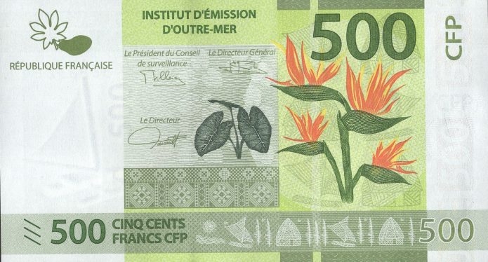 French Pacific Territories new signature 500-franc note (B105c ...