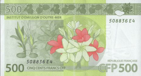 French Pacific Territories new signature 500-franc note (B105c ...
