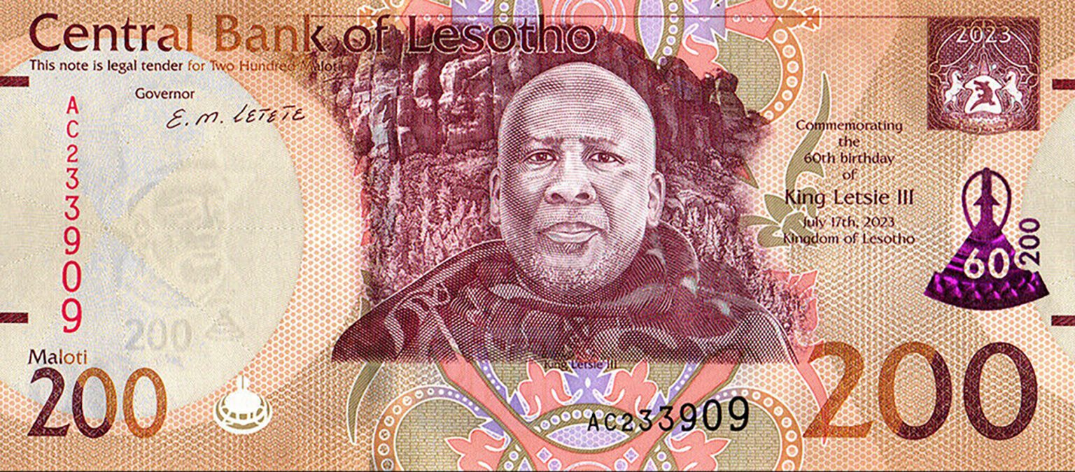 Lesotho new 200-loti note (B232a) wins 2024 Best New Commemorative ...