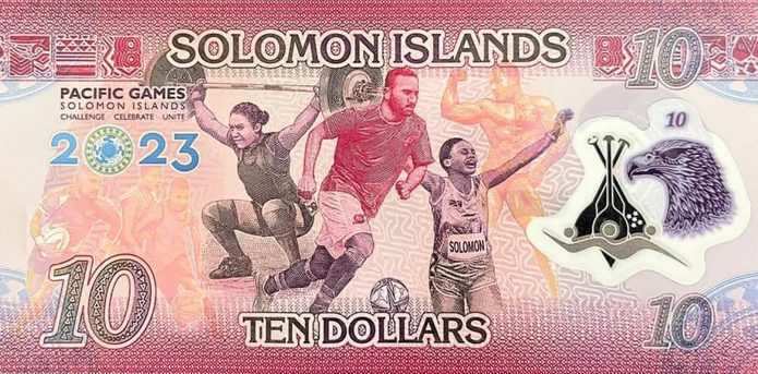 Solomon Islands new 10-dollar Pacific Games commemorative note (B227a ...