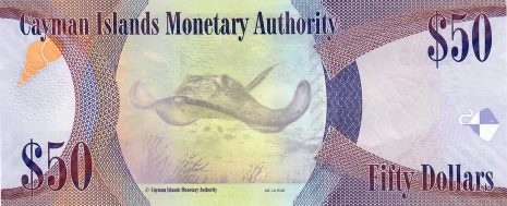 Cayman Islands new 50-dollar CIMA 25th anniversary commemorative note ...