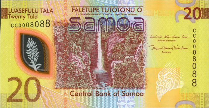 Samoa new 20-tala polymer note (B125a) confirmed – BanknoteNews