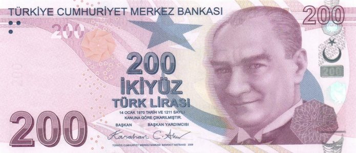 Turkey new signature 200-lira note (B305g) confirmed introduced 05.04. ...