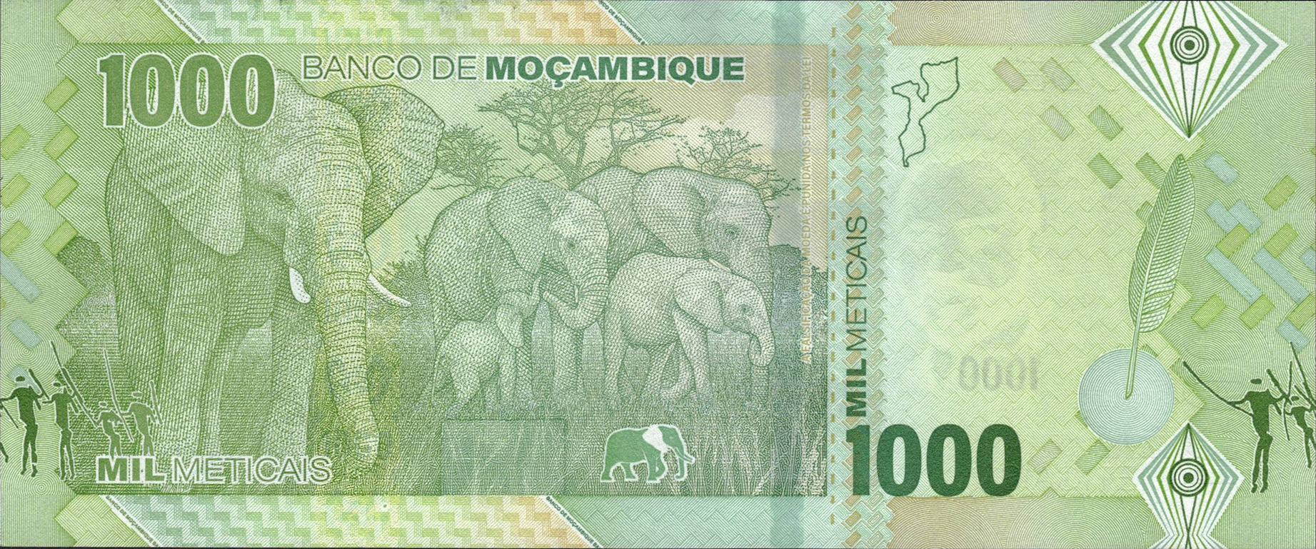Mozambique New 1 000 metical Note B245a Confirmed BanknoteNews