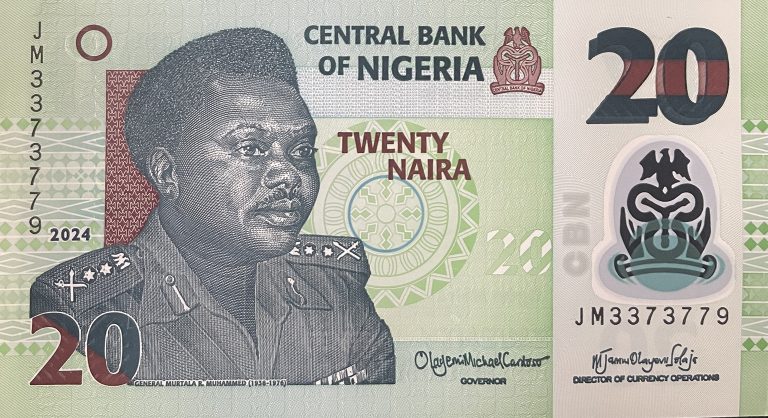 Nigeria new signature 20-naira note (B232z) confirmed – BanknoteNews