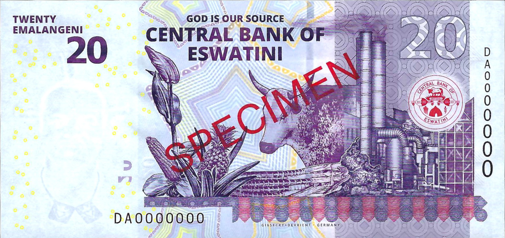 Eswatini new 20-lilangeni (B102as) note confirmed – BanknoteNews