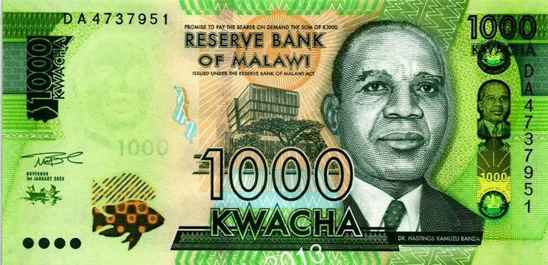 Malawi new date (01.01.2024) 1,000-kwacha note (B162g) confirmed ...