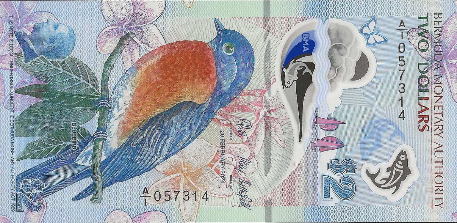 Bermuda new polymer 2-dollar note (B237a) confirmed introduced 19.11. ...
