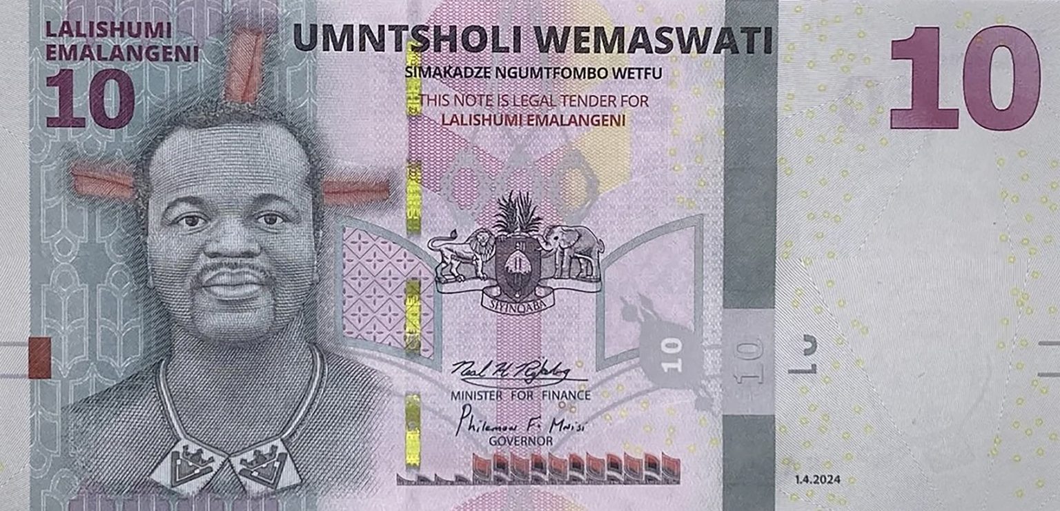 Eswatini new 10-lilangeni (B101a) note confirmed – BanknoteNews