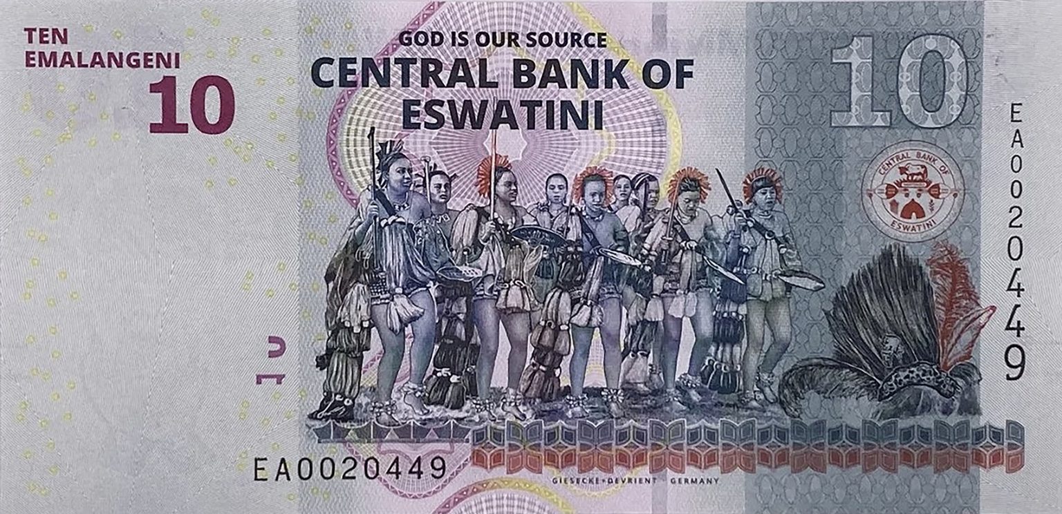 Eswatini new 10-lilangeni (B101a) note confirmed – BanknoteNews