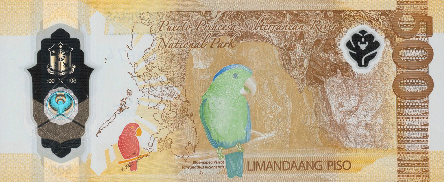 Philippines new 500-peso polymer note (B1107a) confirmed introduced 23. ...
