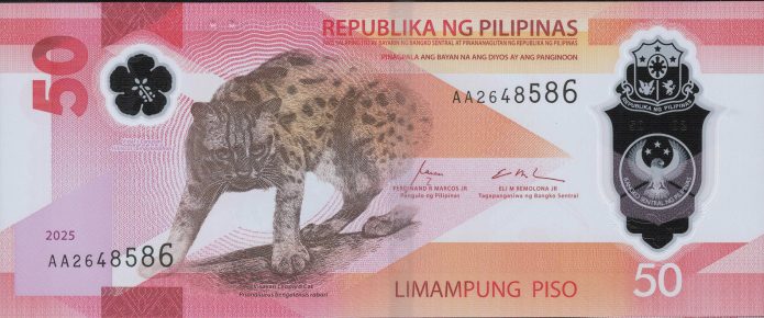Philippines new 50-peso polymer note (B1105a) confirmed introduced 23. ...