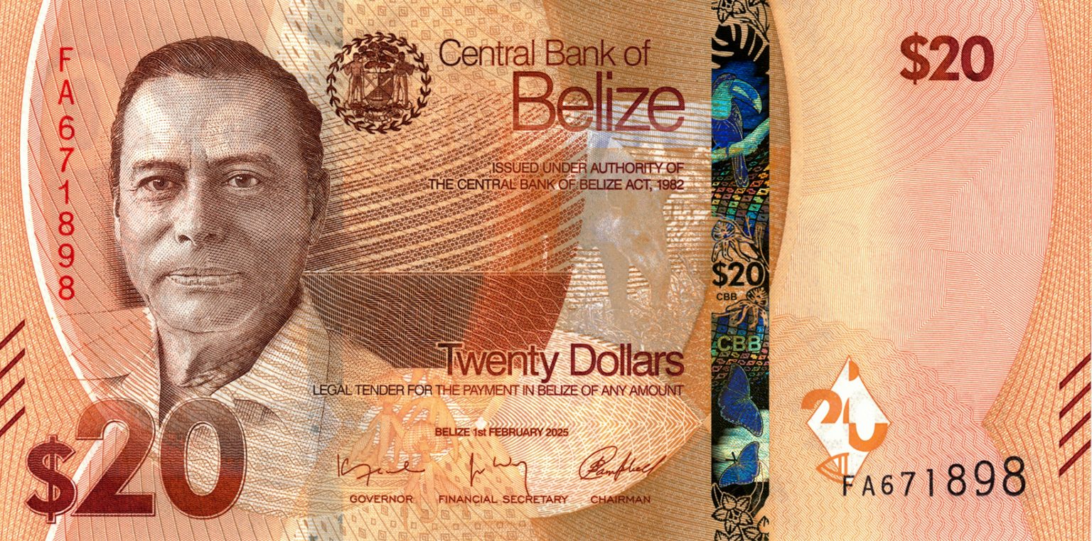 Belize new 20-dollar note (B334a) confirmed – BanknoteNews