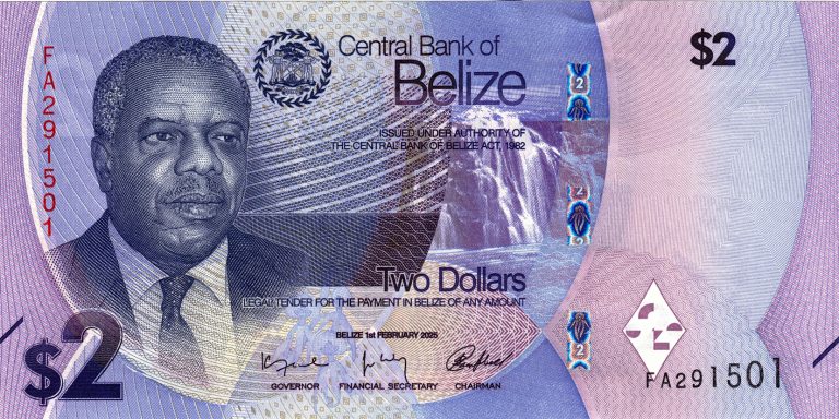 Belize new 2-dollar note (B331a) confirmed – BanknoteNews