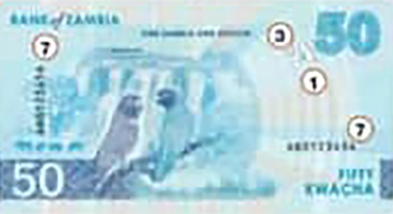 Zambia new 50-kwacha note (B173) reported for introduction later in ...