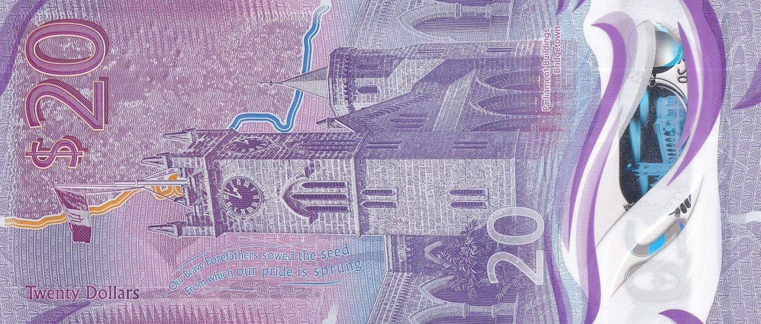 Barbados new signature title 20-dollar polymer note (B242c) confirmed ...