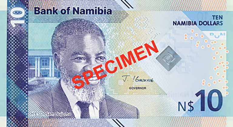 Namibia new 10-dollar note (B220a) reported for introduction August ...